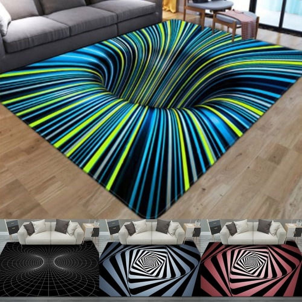VERMON Abstract Geometric Area Rug, 40cm x 60cm, Water-Absorbent, Non ...