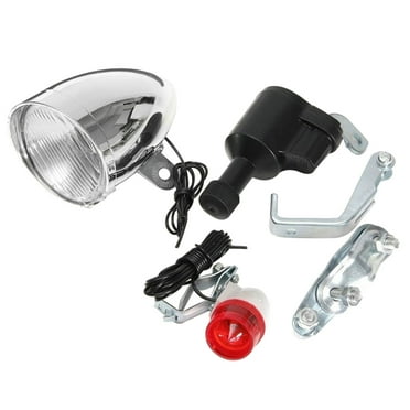 Bicycle Motorized Bike Friction generator Headlight Tail Light Kit 12V ...