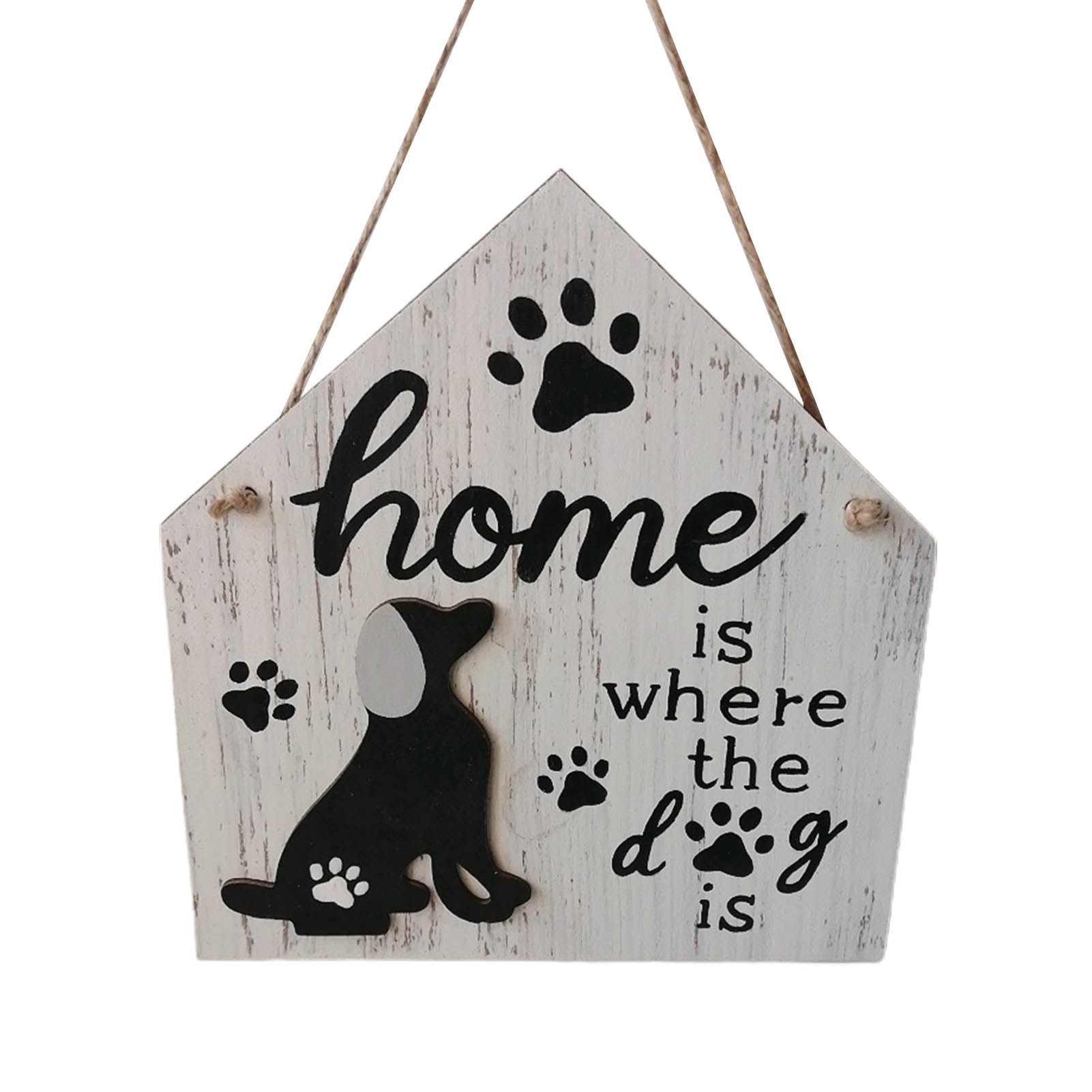 VERMON Wood Plaque DIY Adorable Fashion Hanging Wooden Dog Cat House ...