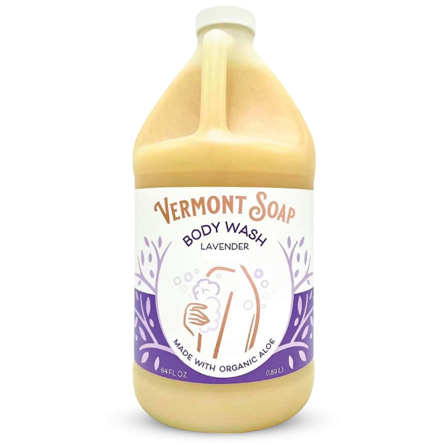 VERMONT SOAP Natural Body DMF15 Wash with Shea Butter, Mild Gel Body ...