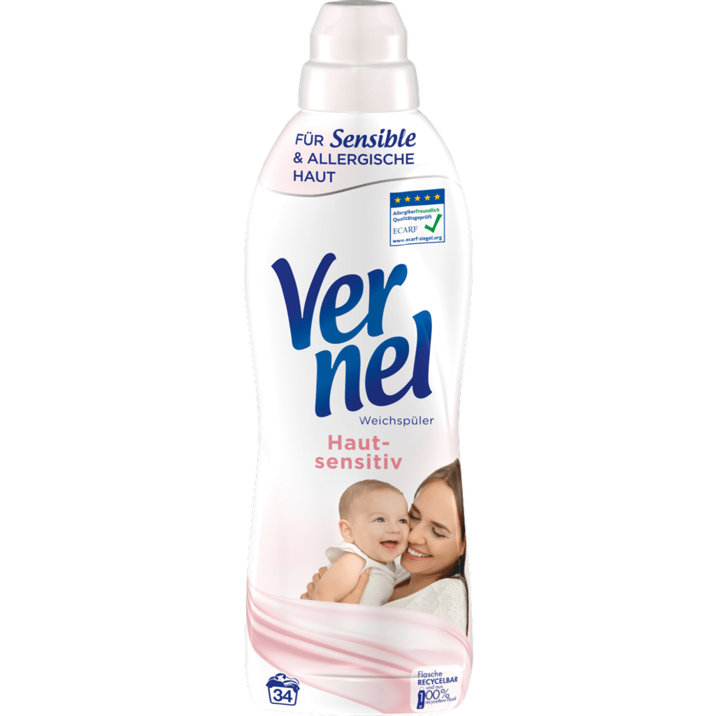 VERNEL fabric softener SENSITIVE -1 bottle/ 850ml/ 34 loads - - Walmart.com