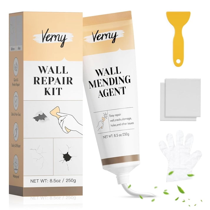 VERNY Wall Repair Kit, Drywall Repair Paste with Tools, Suitable for ...