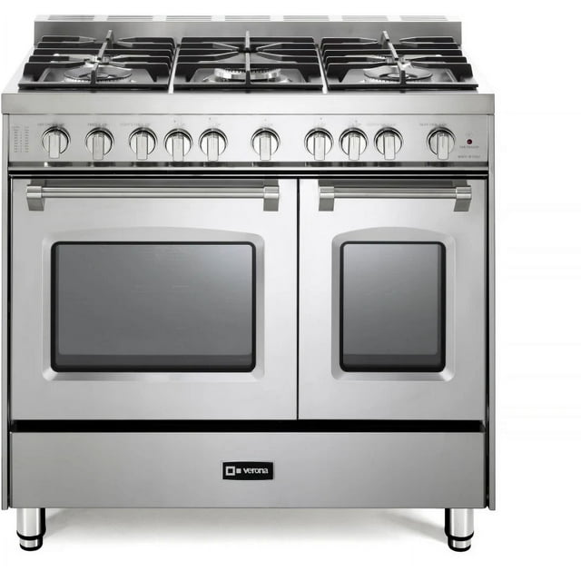"Verona Prestige Series 36"" Stainless Steel Kitchen Appliance Stove ...