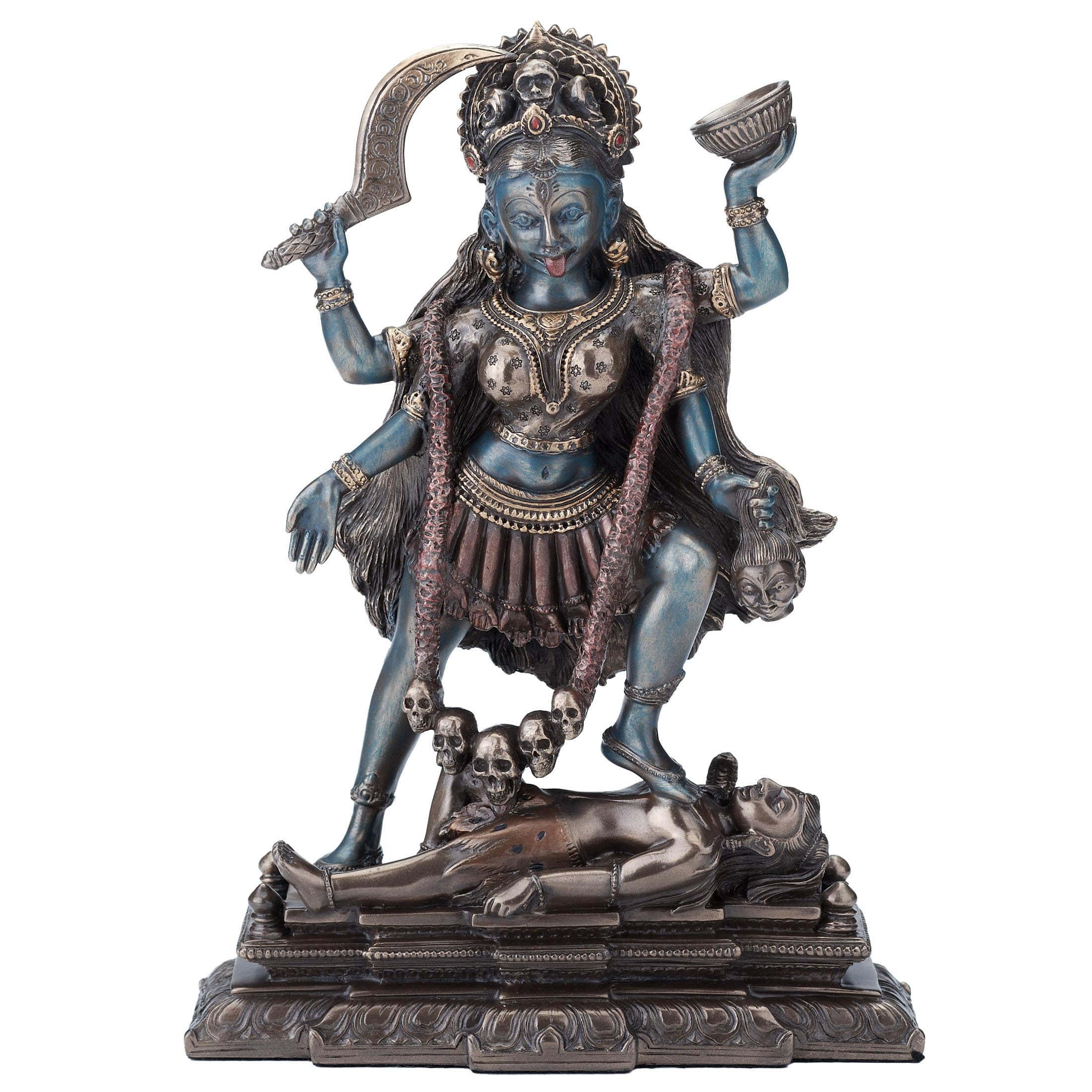 VERONESE Kali Standing on Shiva's Chest Statue Sculpture - Hindu ...