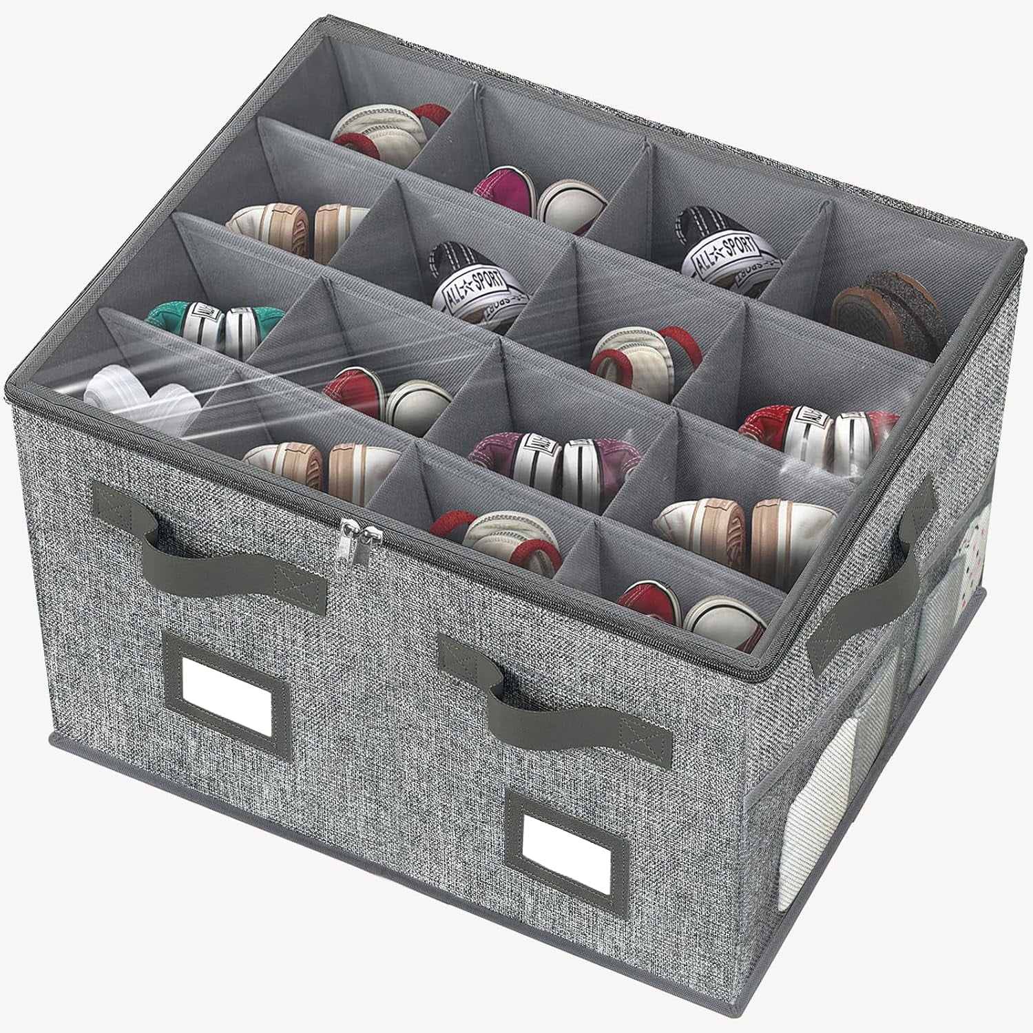 VERONLY Large Shoe Organizer Box Storage for Closet, Adjustable Shoe ...