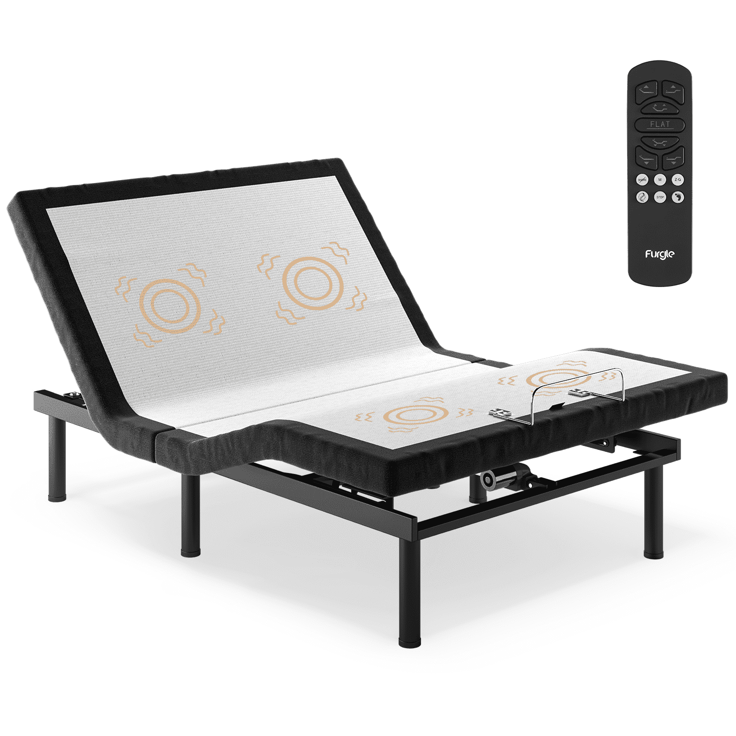 VERPAL Full Adjustable Bed Frame with 3 Massage for Stress Management ...