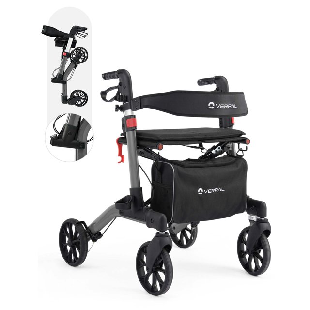 FIMDOC Rollator Walker for Seniors, Lightweight Folding Rolling Walker ...
