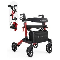 WalkMate Rollator Walker for Seniors with Cup Holder, Upgraded Thumb ...