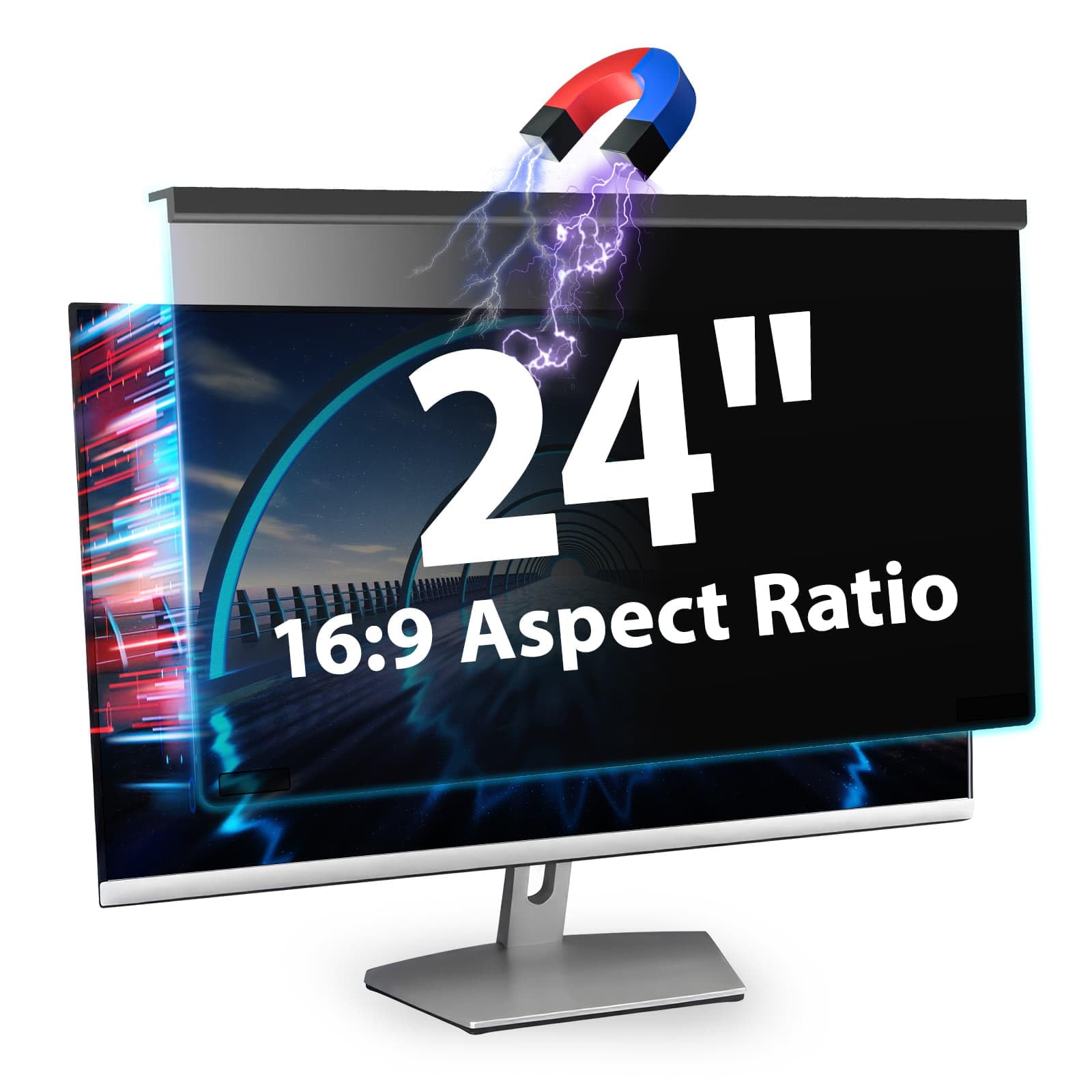 VERPONITY Magnetic Computer Privacy Screen 24 Inch, Aesthetic Hanging ...