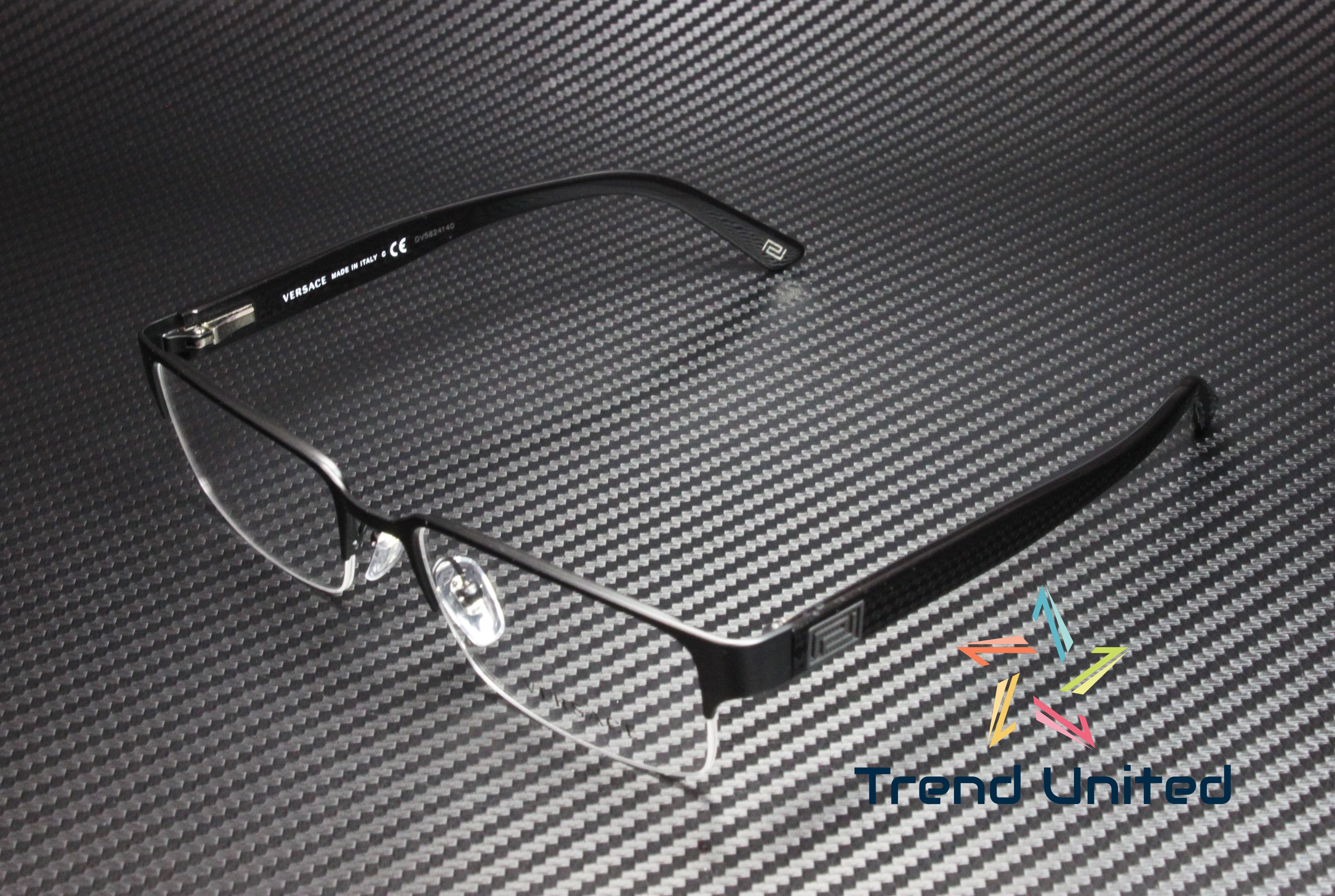 VERSACE Eyeglasses VE1184 1261 Rectangular Matte Black 53MM - Walmart.com