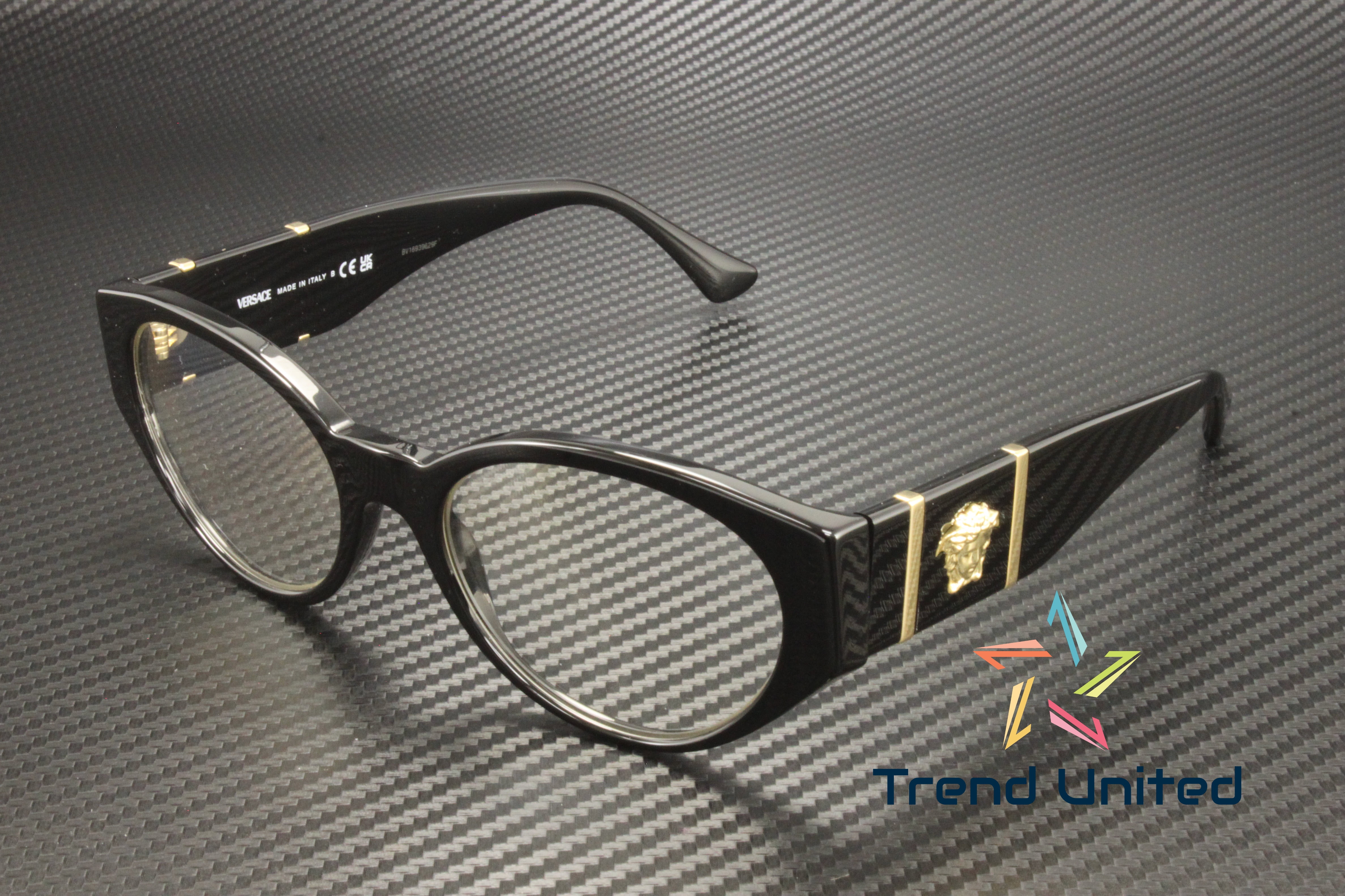 VERSACE VE3345 GB1 Black Clear 54 mm Women's Eyeglasses - Walmart.com