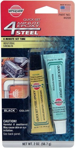 VERSACHEM 4 Minute Steel Epoxy Adhesive 2 ounces, is a fast-setting ...