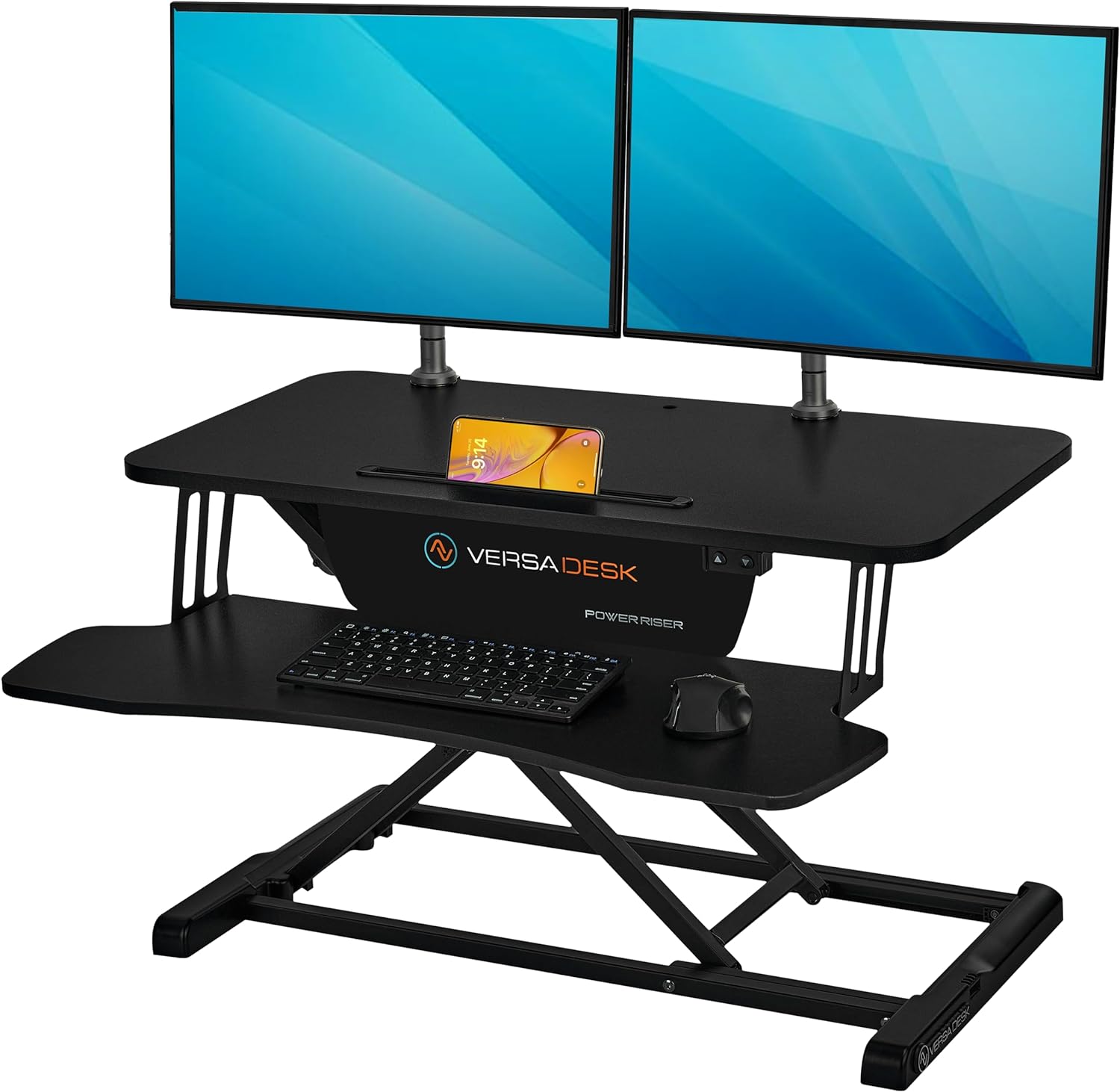 Rocelco 19" Portable Desk Riser, Height Adjustable Travel Standing Desk ...