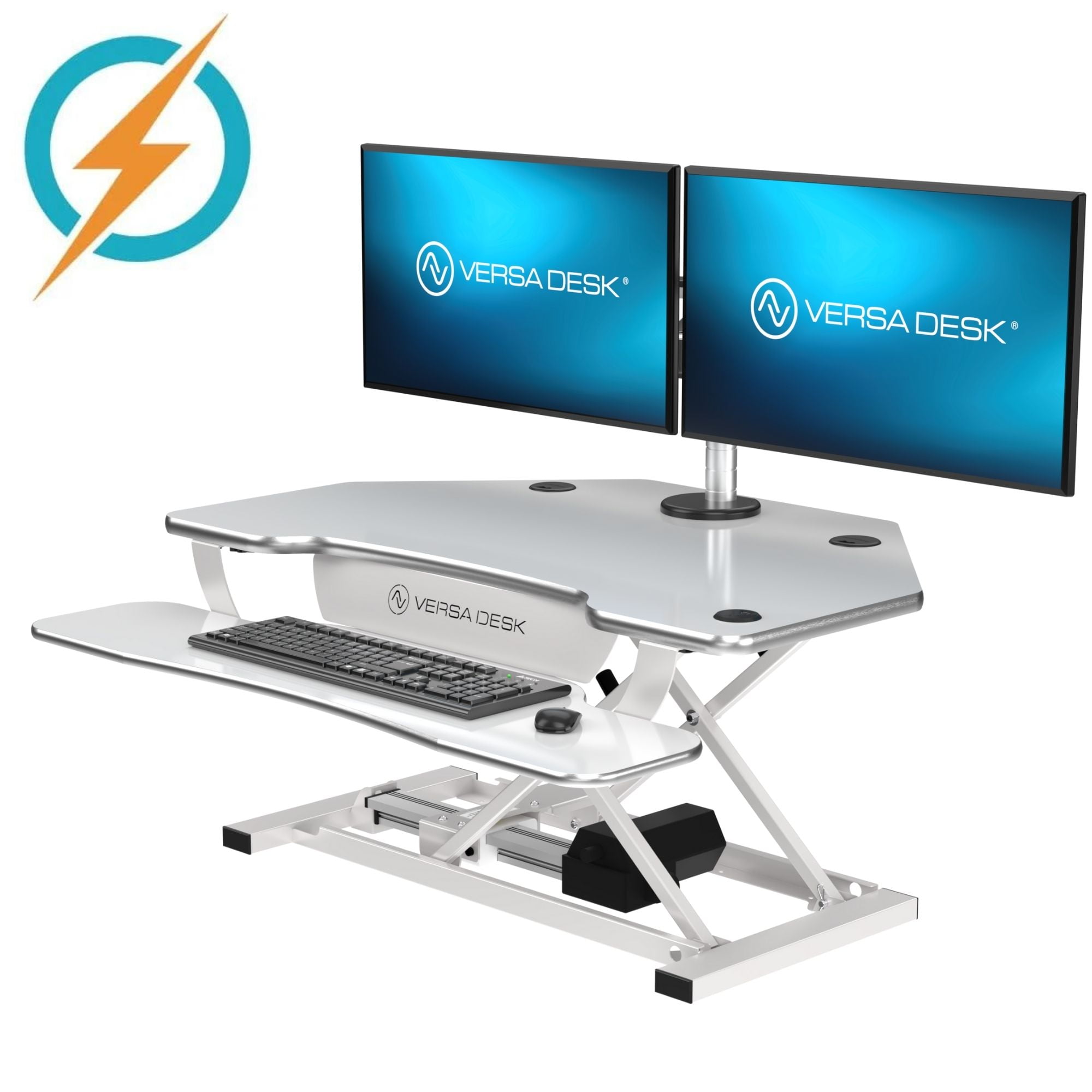 VersaDesk® 36" Corner Electric Height Adjustable Standing Desk ...