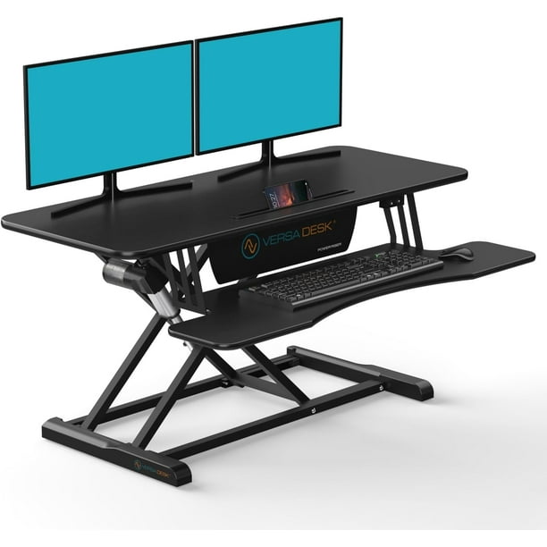 VERSADesk Power Riser - 40" Dual Monitor Standing Desk Converter, Black ...