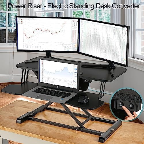 VERSADESK® PowerRiser® 32" x 24" Electric Standing Desk Converter for ...