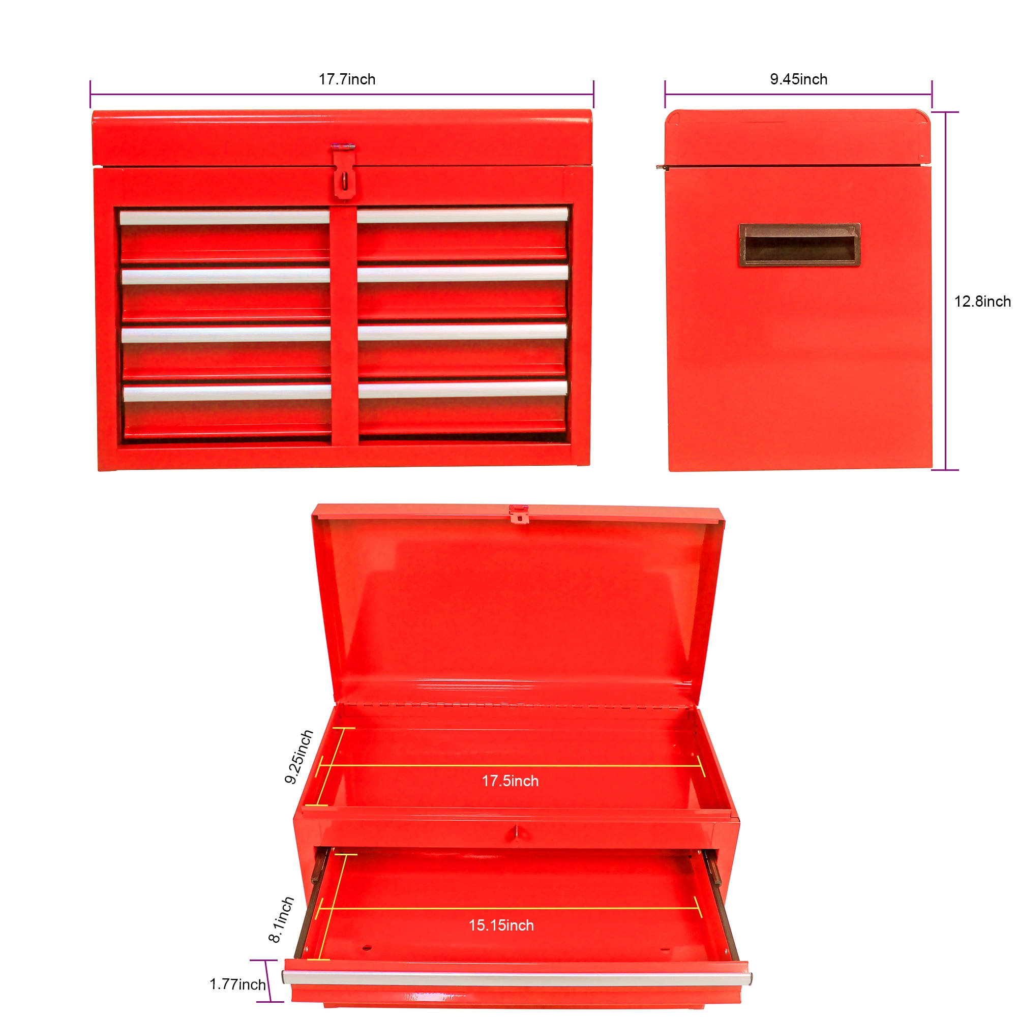 VERTEX&KAIBIN Rolling Tool Chest, 5-Drawer Tool Box Organizer w ...