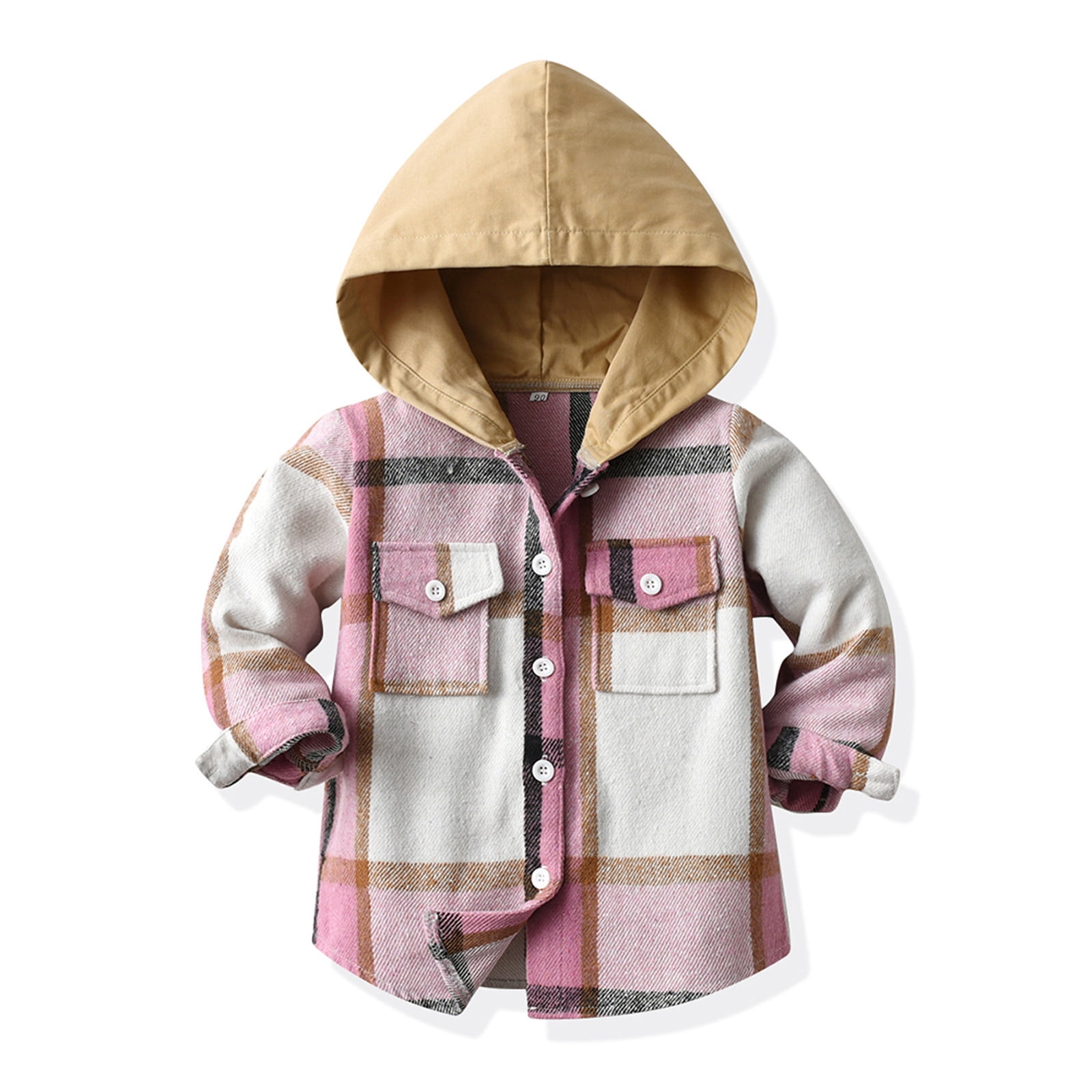 VERUGU Baby Jacket Kids Toddler Flannel Shirt Jacket Plaid Long Sleeve ...