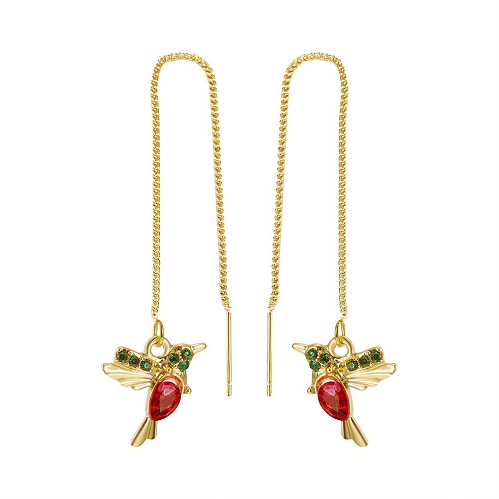 VERUGU Earrings for Women Vintage Winged Hummingbird Bird Ear Hoop ...