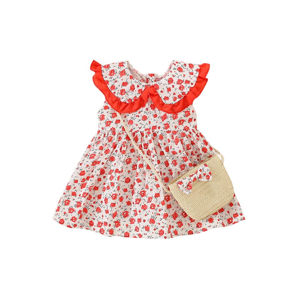 VERUGU Girls Dresses Toddler Baby Girl Fall Out Lace Doll Collar Bow ...