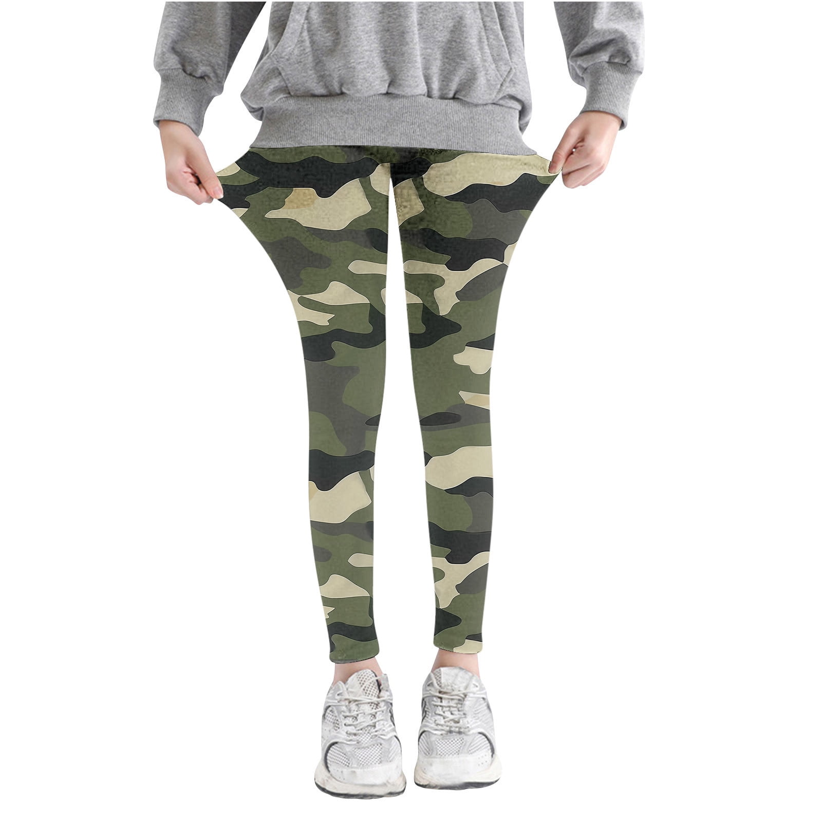 VERUGU Girls Leggings Kids Camouflage Printed Pants High Waist Stretchy ...