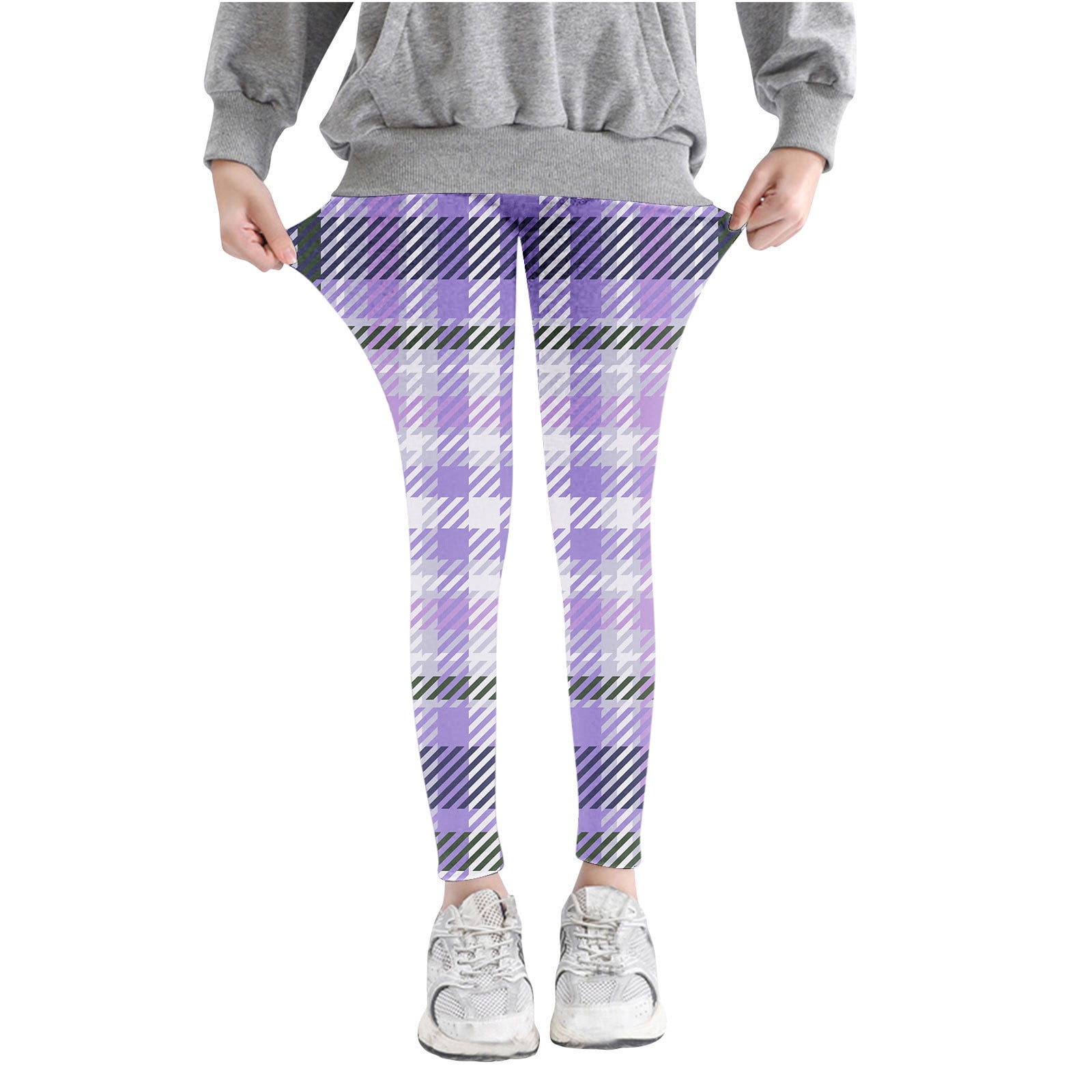 VERUGU Girls Leggings Kids Lattice Printed Pants High Waist Stretchy ...