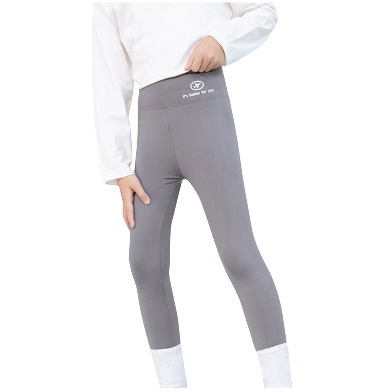 VERUGU Girls Sweatpants Kids Fashion Print Slim Fitting Sports Yoga ...