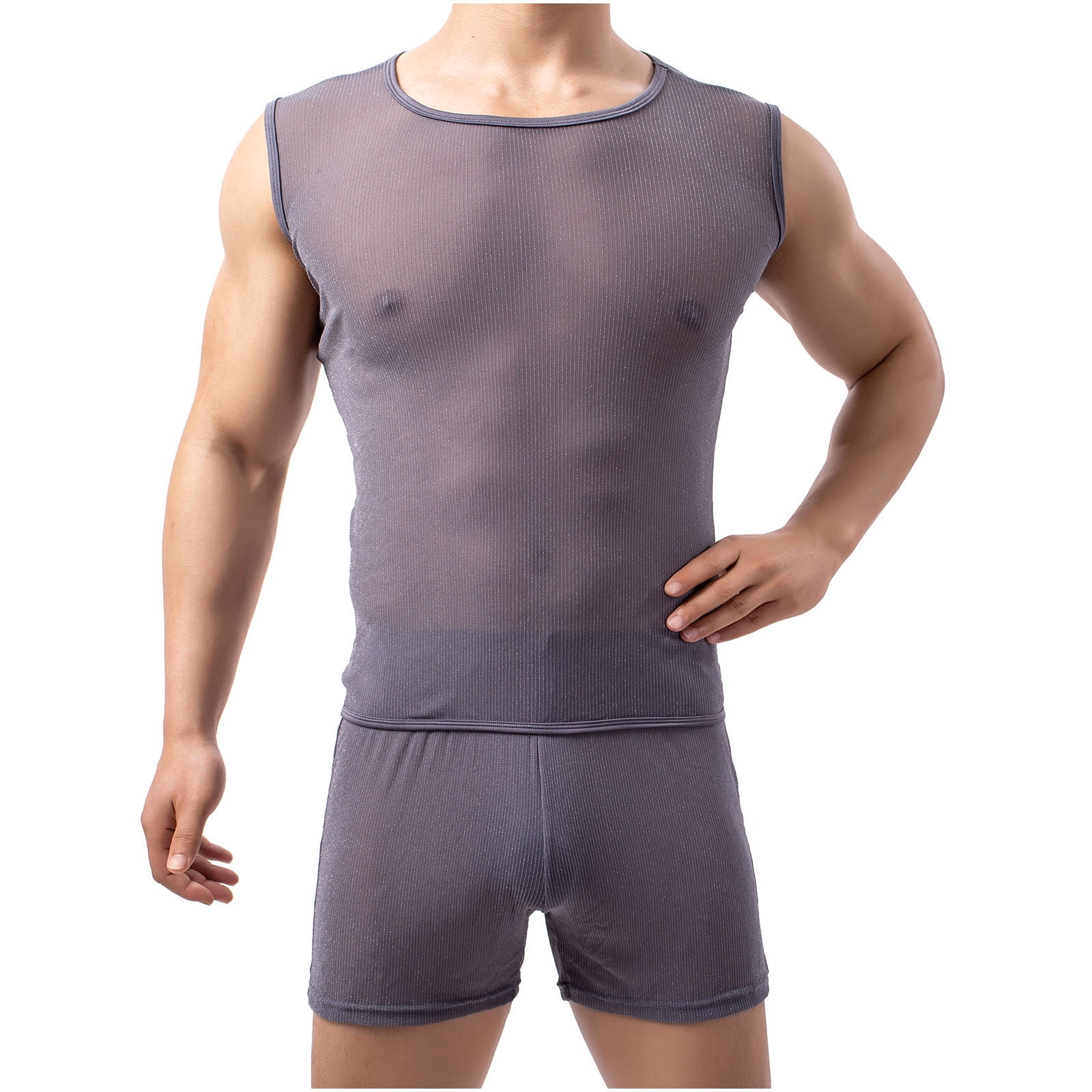 Verugu Lingerie Set Men Casual Round Neck Fashion Pullover Underwear