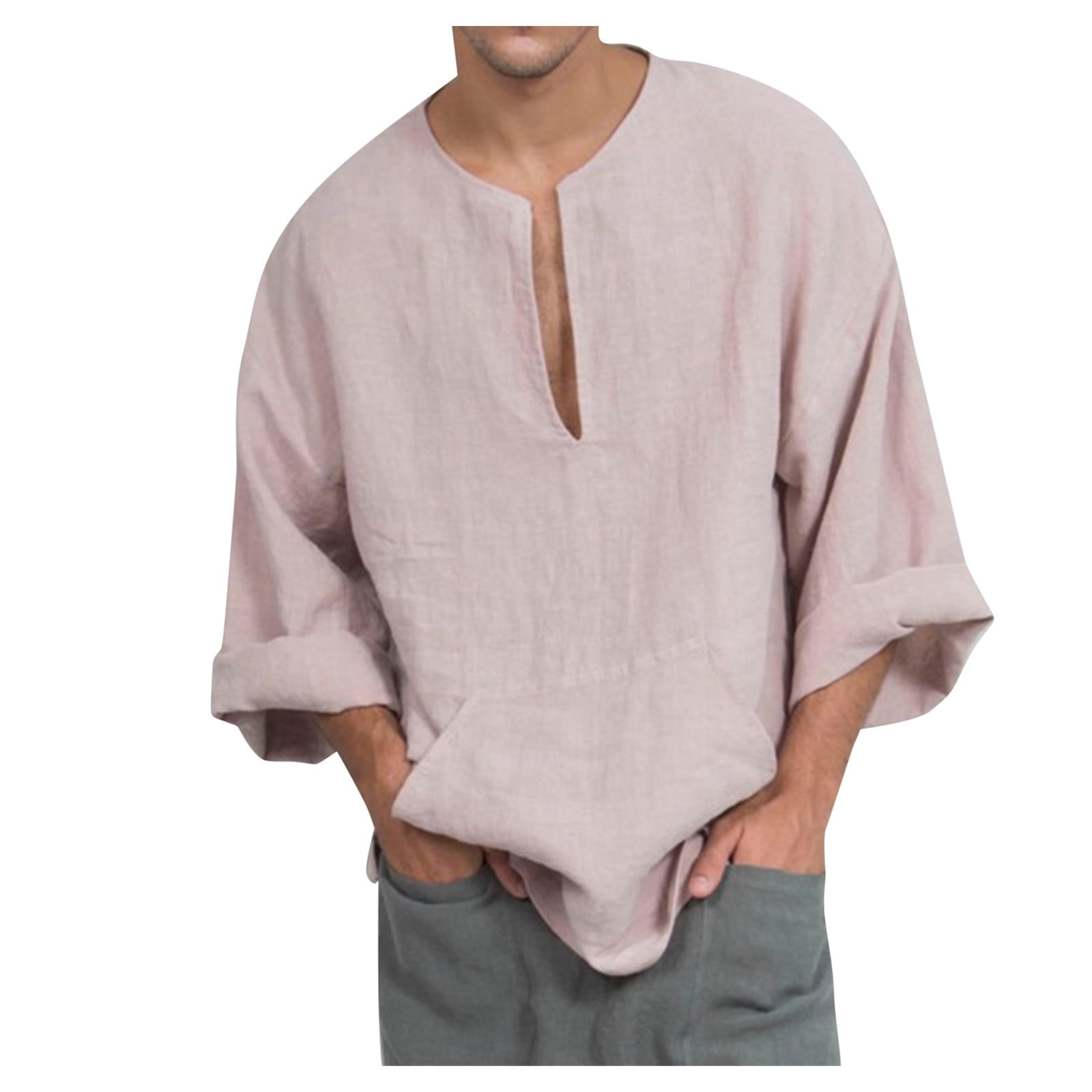 VERUGU Mens Shirt Lightweight Breathable Casual Fashion Solid Color ...
