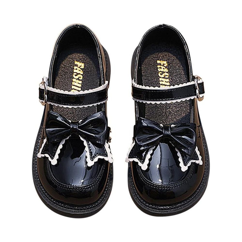 VERUGU Princess Shoes New British Style Little Girl Baby Black Soft ...
