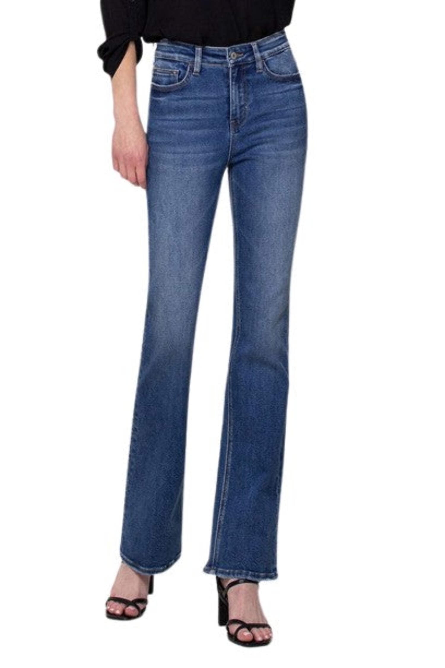VERVET by Flying Monkey Women's High Rise Stretch Slim Bootcut Jeans ...