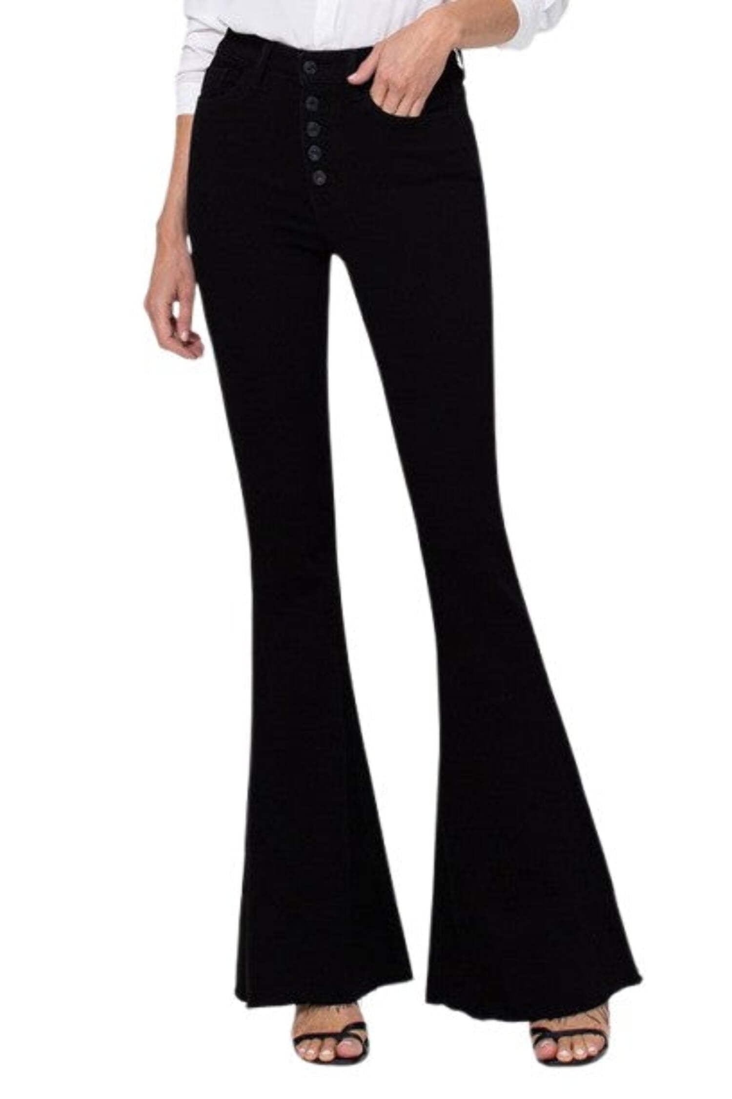 VERVET by Flying Monkey Women's High Rise Super Flare Jeans - Walmart.com