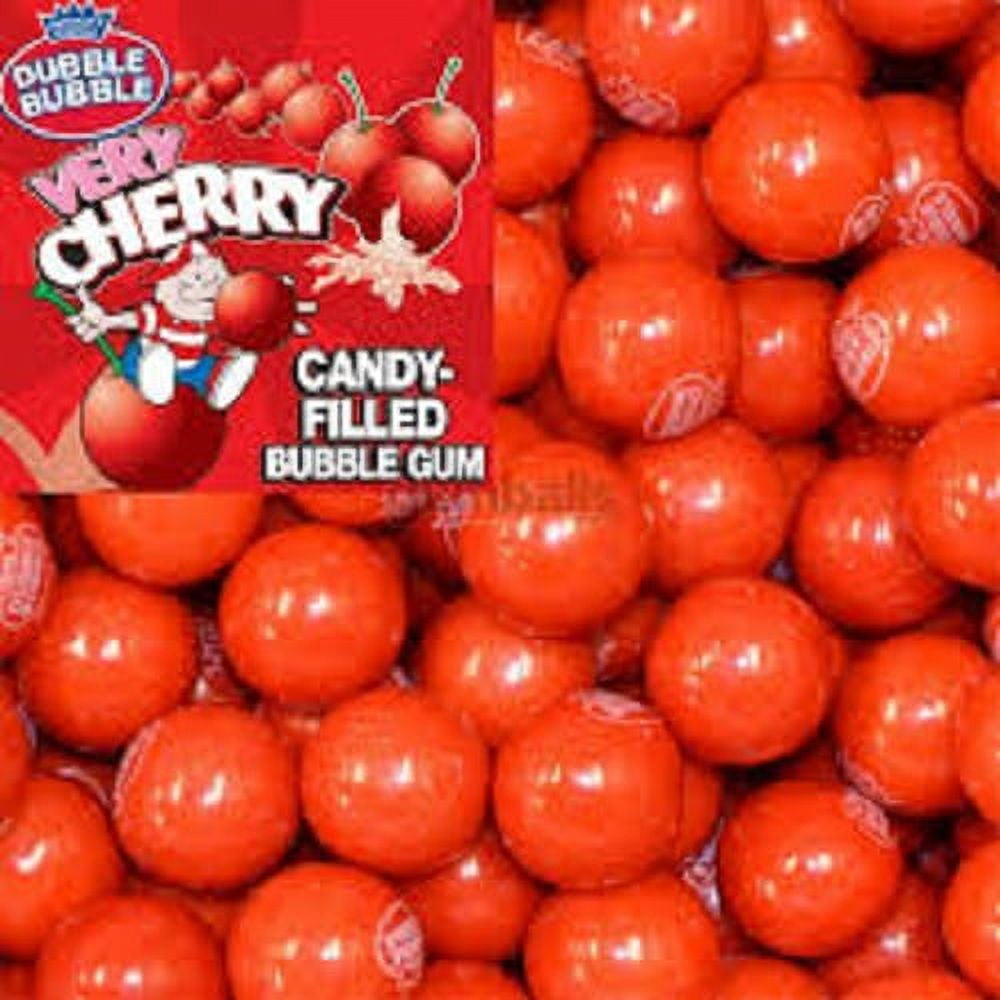 Dubble Bubble Very Cherry Gumballs 5lbs, 24mm Round Filled with Flavor ...