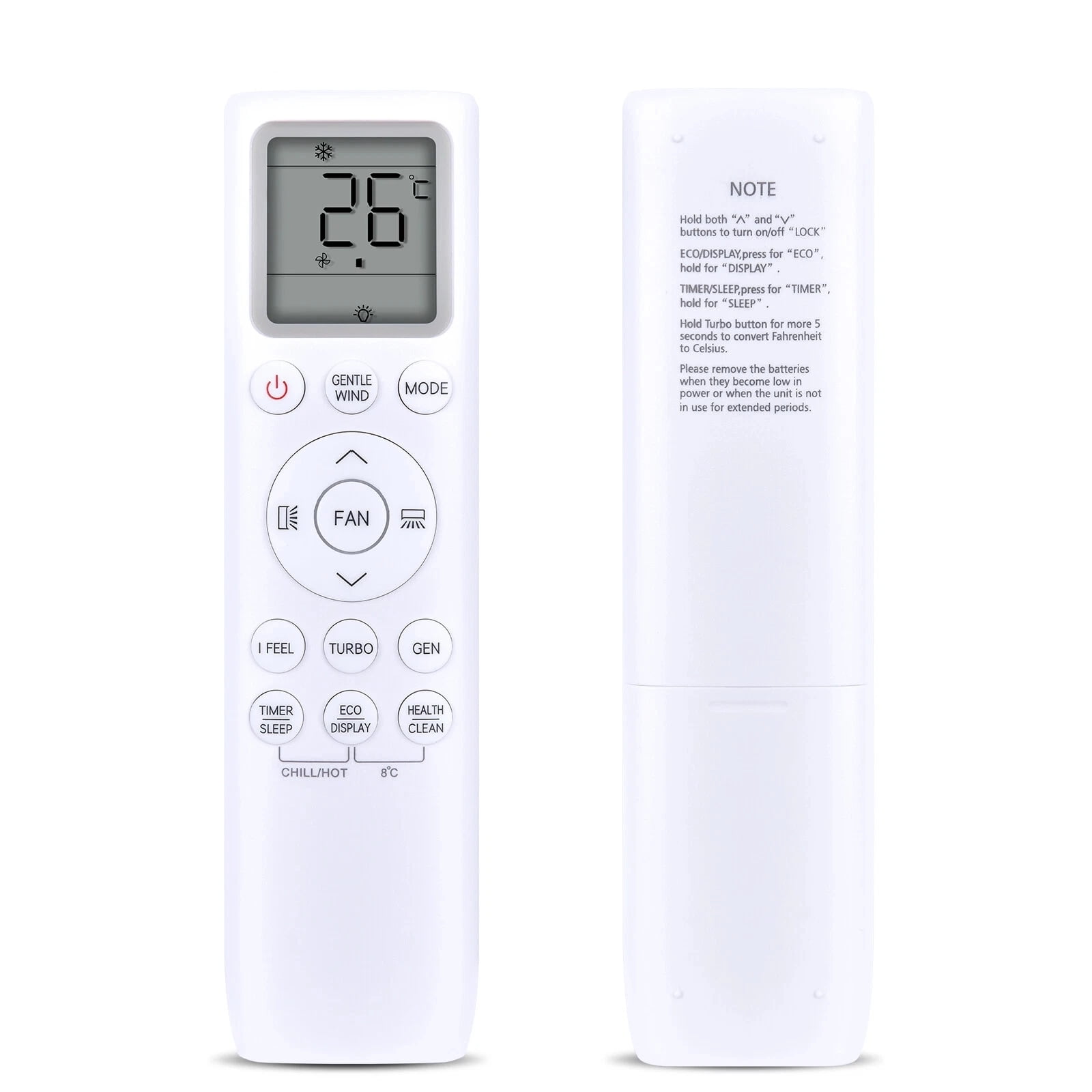VERYNIUBI ES-AC110 AC-257 Compatible Remote TCL Air Conditioner Remote ...