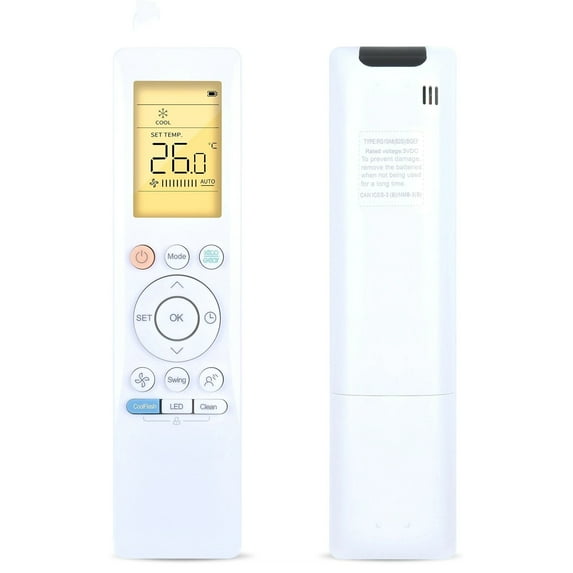 VERYNIUBI RG10A8 Compatible Remote Midea Air Conditioner Remote Control ...