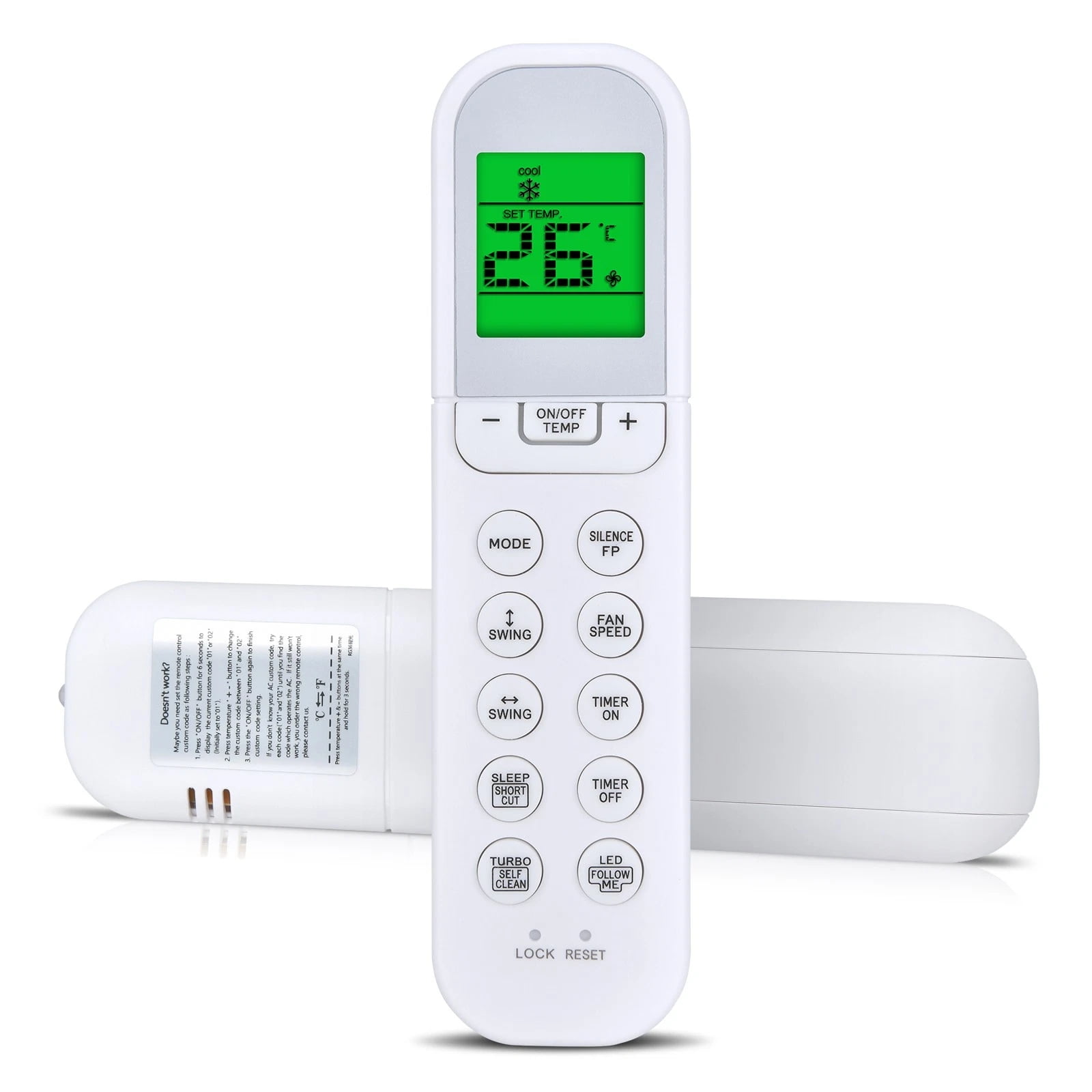 VERYNIUBI RG36A RG36A1 Compatible Remote Midea Air Conditioner Remote ...