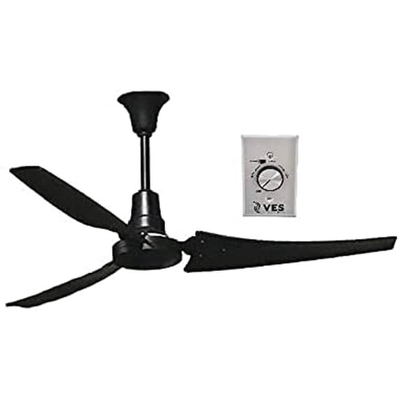 VES 60" Indoor/Outdoor Moisture Resistant Ceiling Fan with Control ...