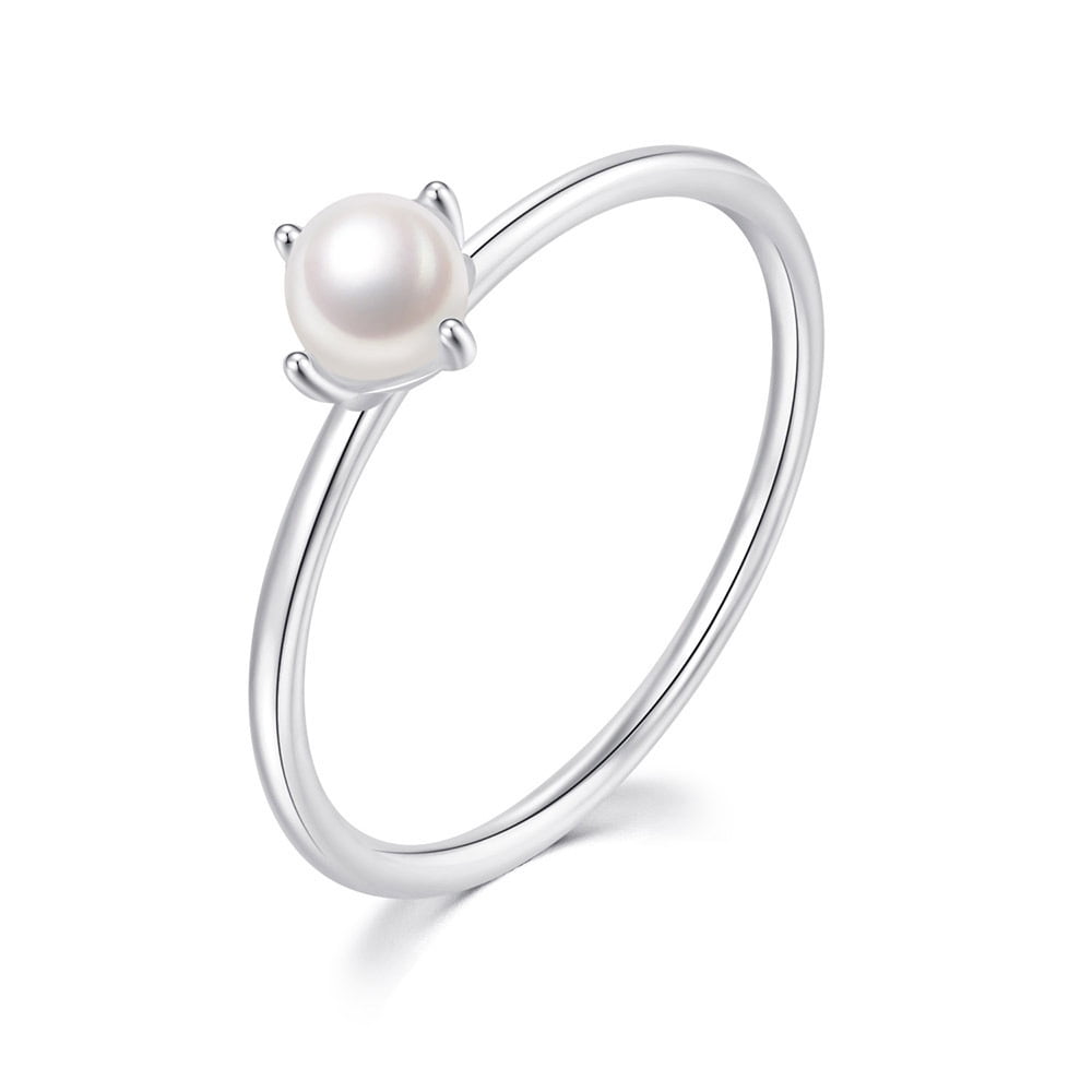 VESITIM Stackable Pearl Rings for Women Mini Pearl Freshwater Cultured ...