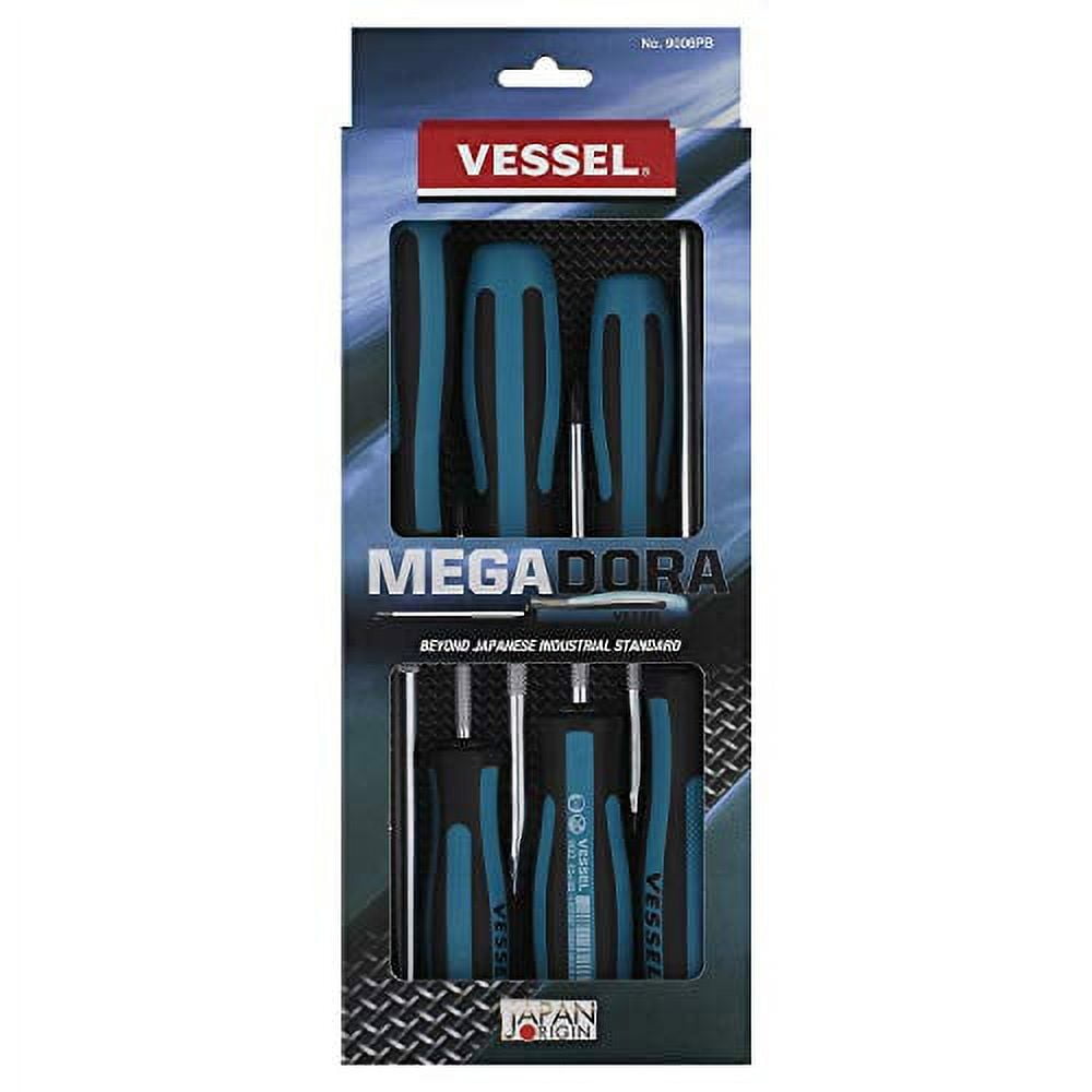 VESSEL MEGADORA Screwdriver Set 6pcs. 9006PB (Paper Box) - Walmart.com