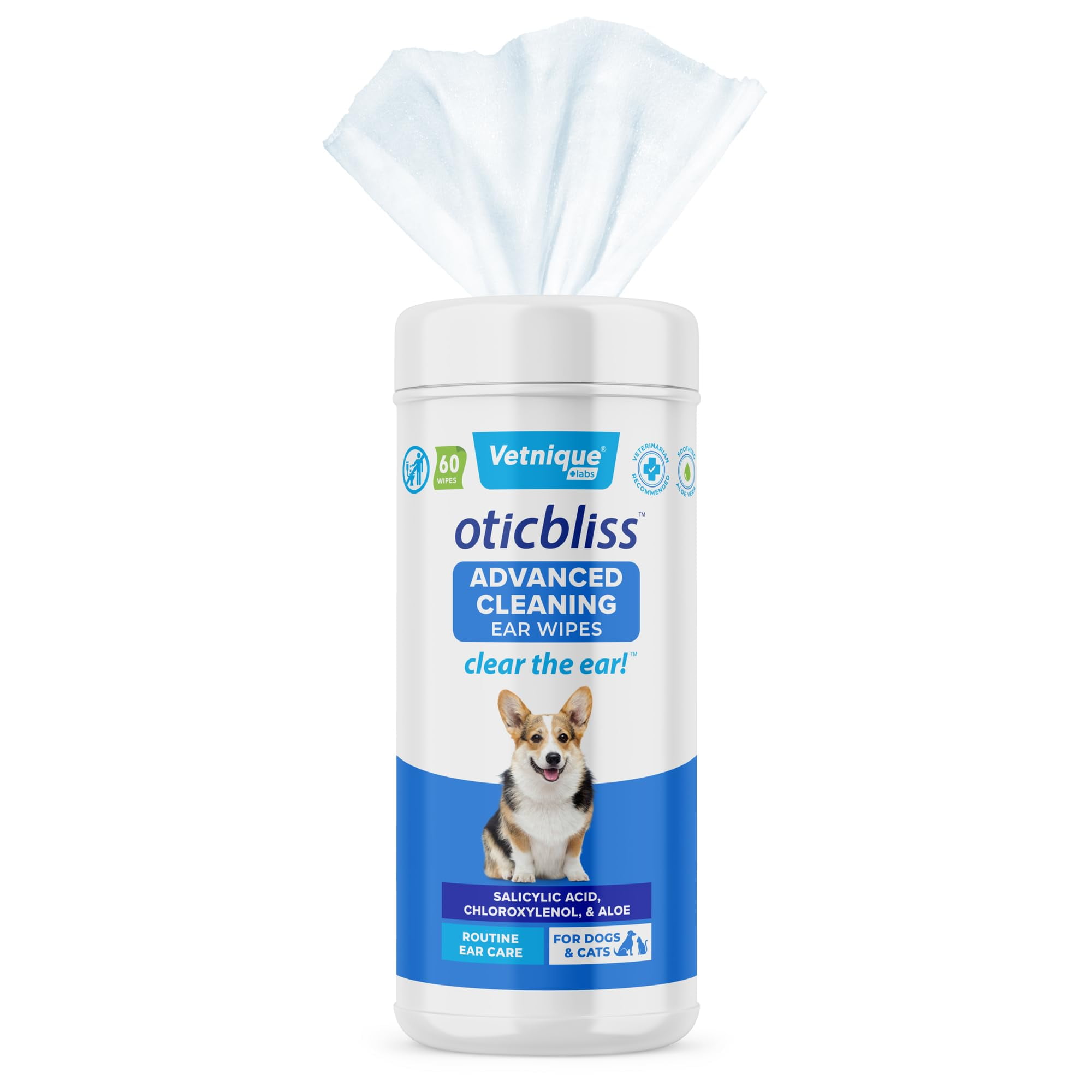 VETNIQUE Oticbliss Advanced Cleaning Ear HYZ01 Wipes for for Odor ...