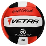 Vetra Premium Soft Touch Volleyball, Red Black White, PVC Cover ...