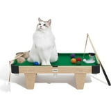 VETRESKA Cat Pool Table Toy with Wand, Sisal Rope Scratching Post ...