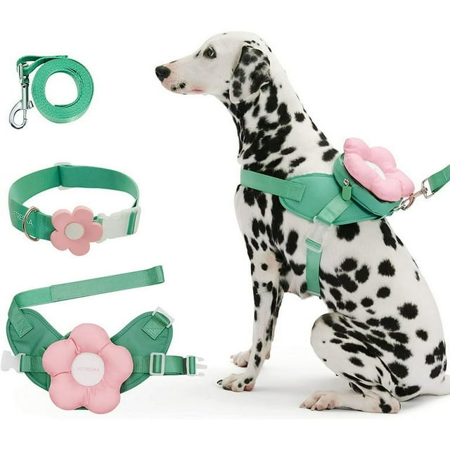 VETRESKA Flora Dog Harness & Backpack Leash with Collar 3 In 1 Set ...
