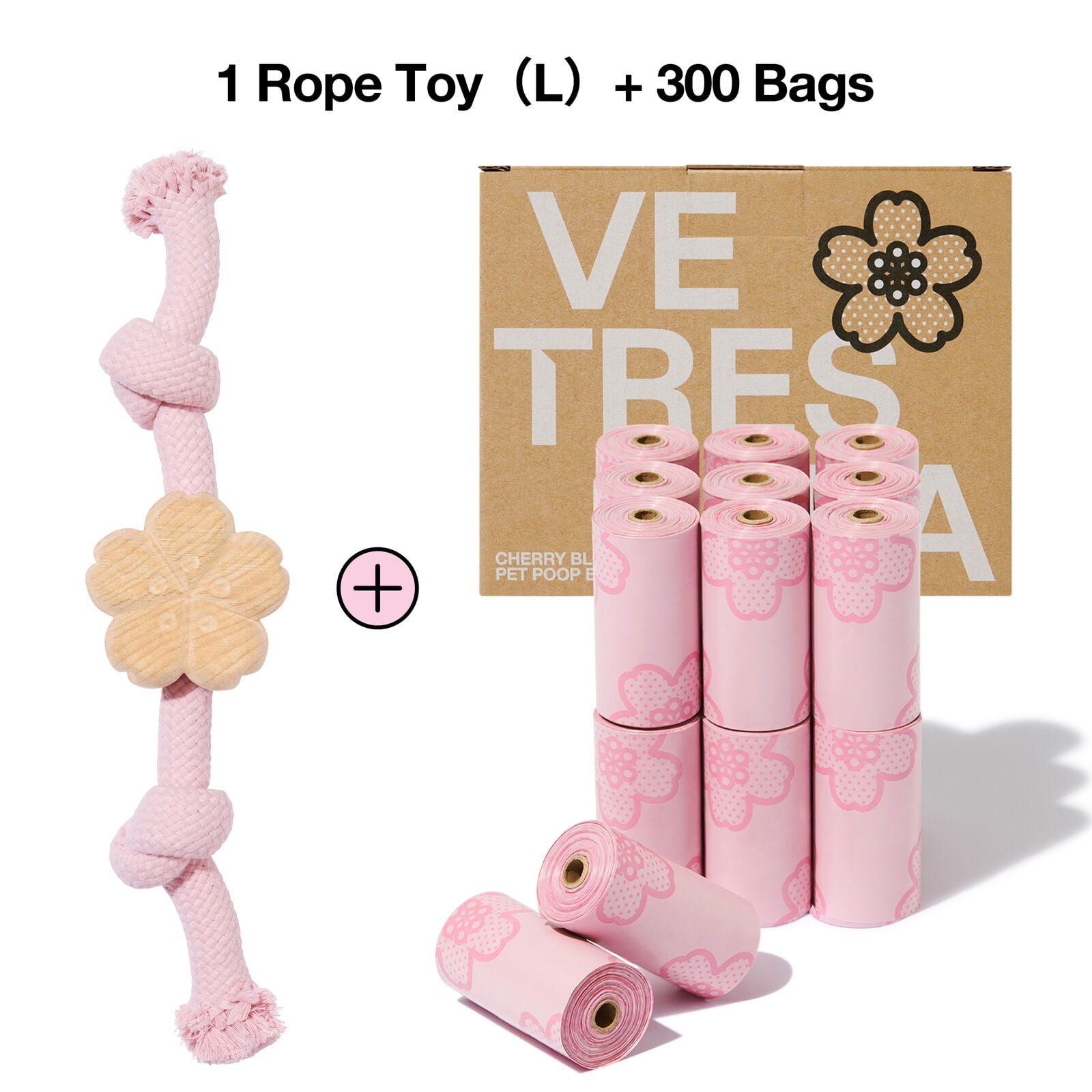 VETRESKA Knot Dog Rope Toys Tug of War Chew Toys and Dog Poop Bag Dispenser Set - Walmart.com