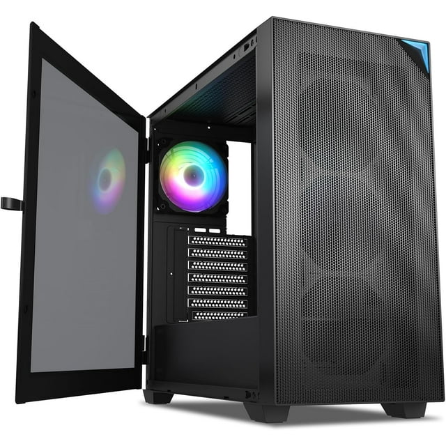 VETROO AL800 Full Tower E-ATX PC Computer Case w/Door Opening Design ...