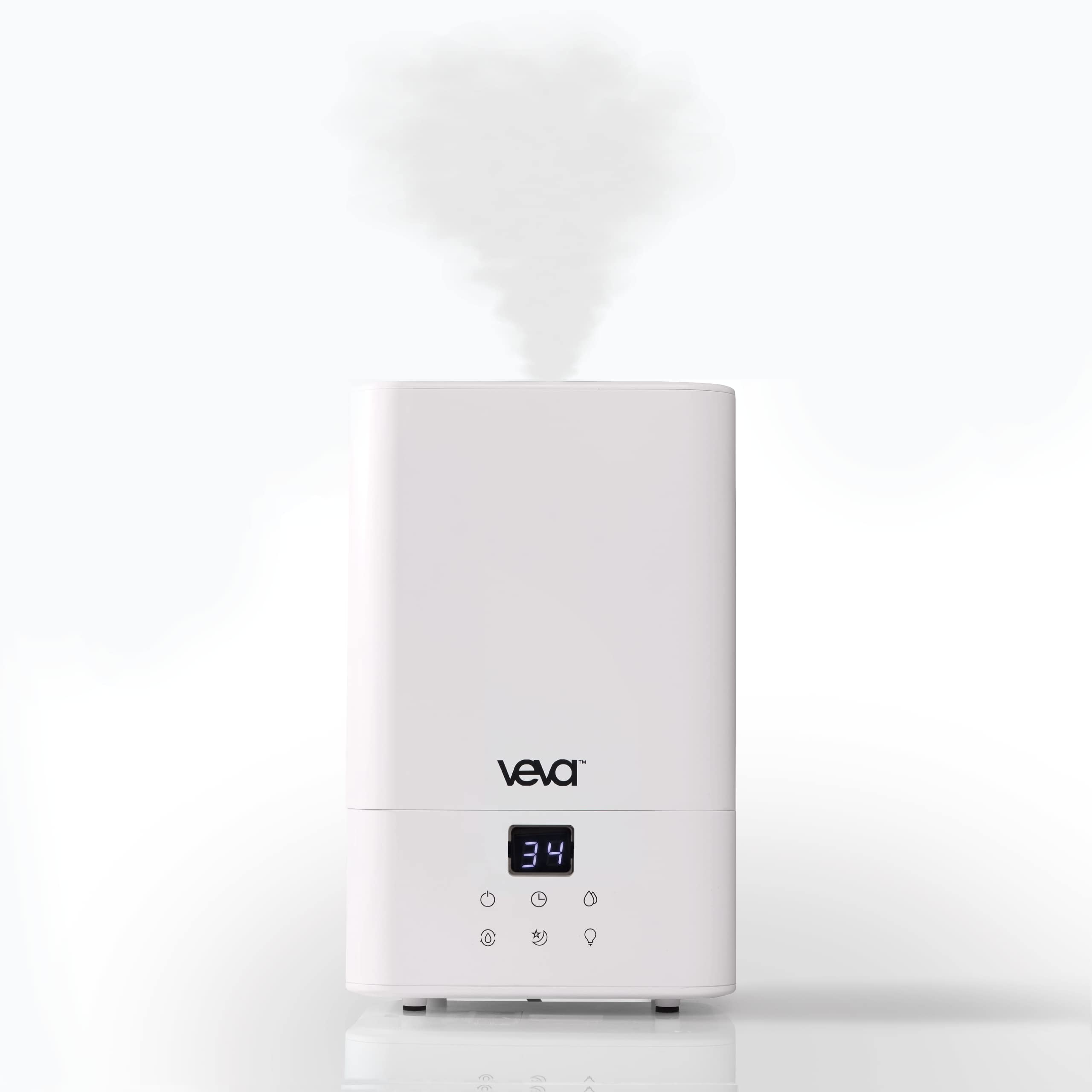 VEVA Humidifiers for Bedroom Large Room 4.5L, Cool Mist Water Vaporizer ...