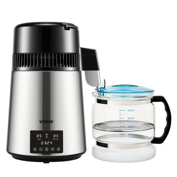 VEVOR 1.1Gal Water Distiller, 0.3Gal/H, 750W Distilled Water Maker ...