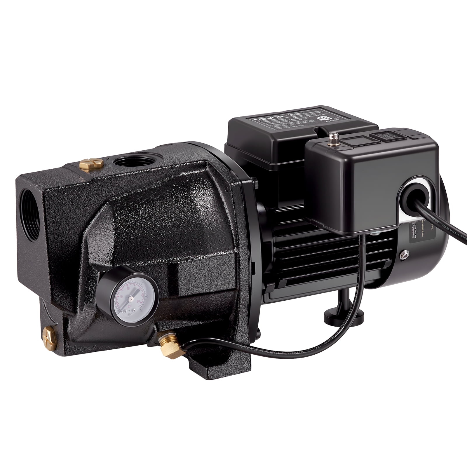 VEVOR 1/2 HP Shallow Well Jet Pump, AC 115/230 Volt, 790 GPH Dual ...