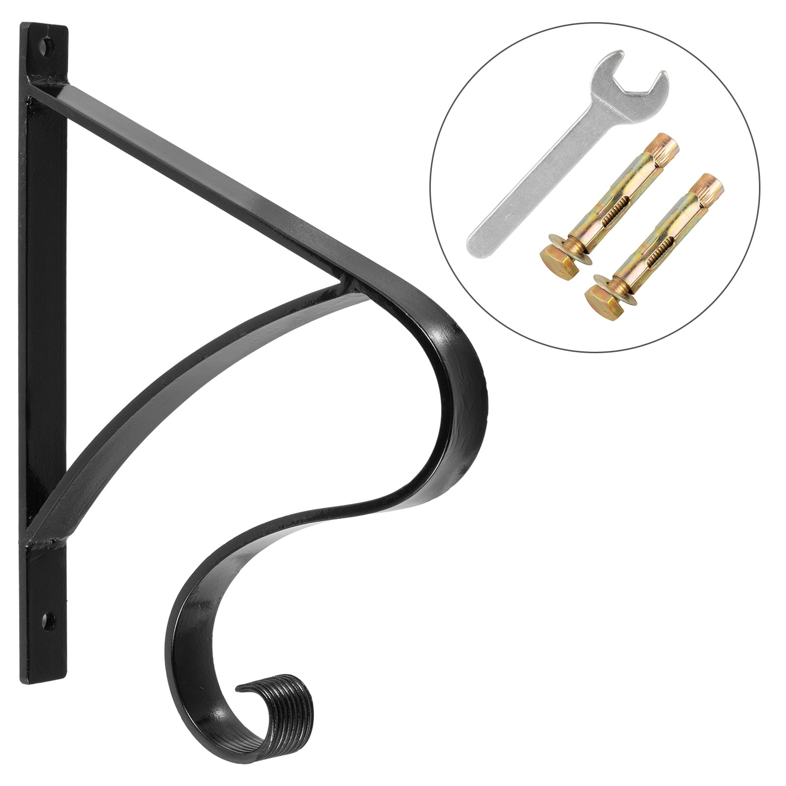 VEVOR 1 or 2 Step Iron Grab Rail Handrails for Outdoor Steps Black ...