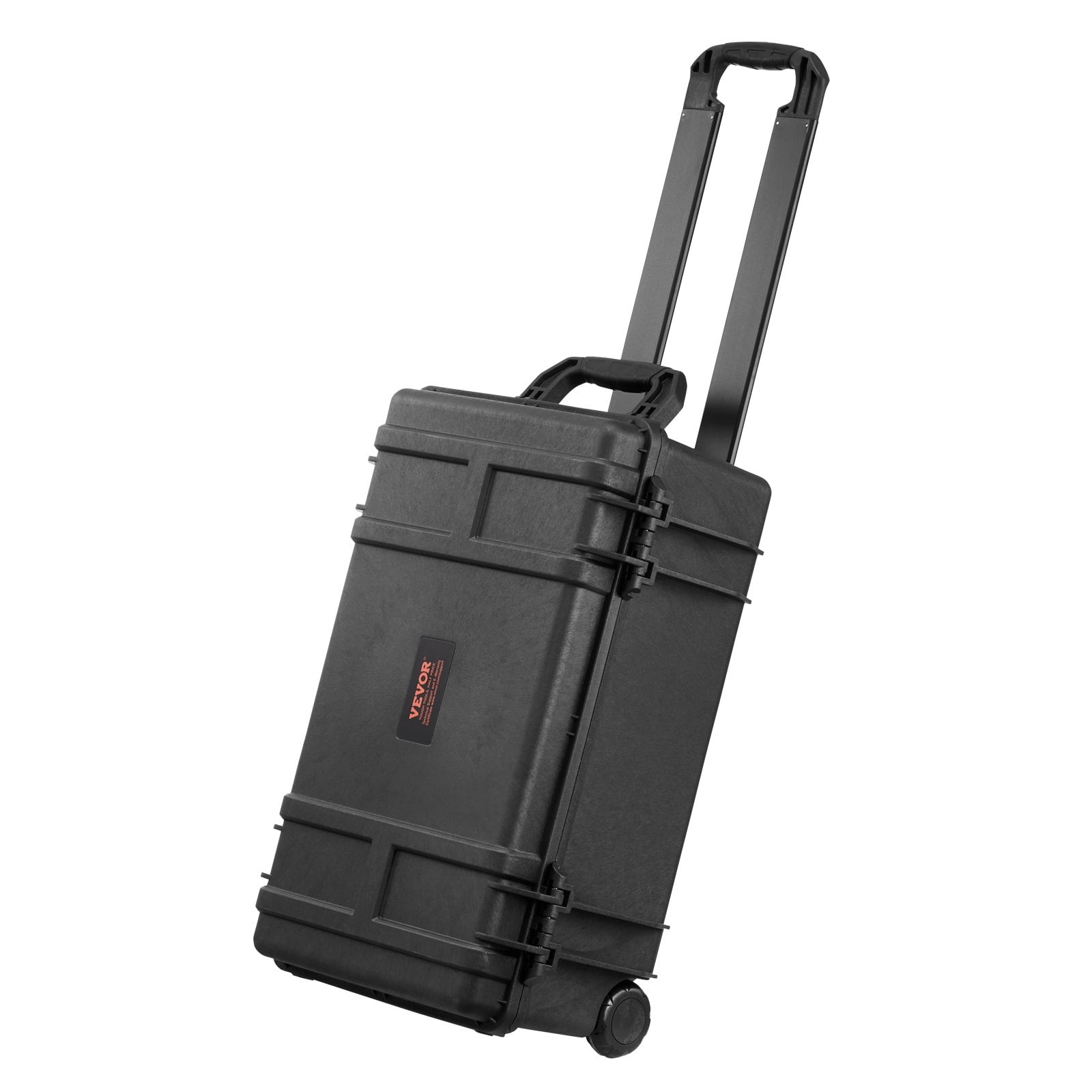 VEVOR 1.58 Cu. Ft. Weatherproof Hard Case with Retractable Pull Handle ...
